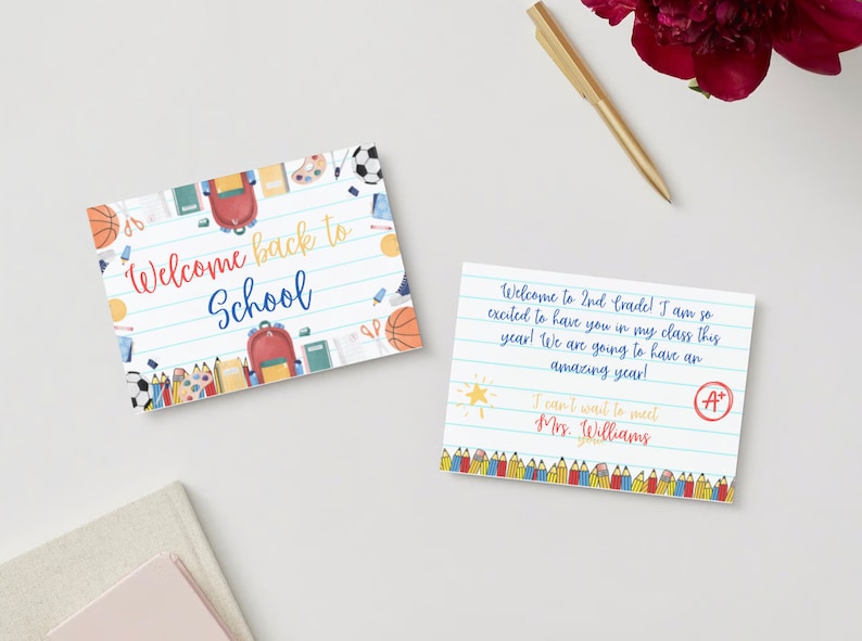 Welcome Back to School Card for Students - Etsy