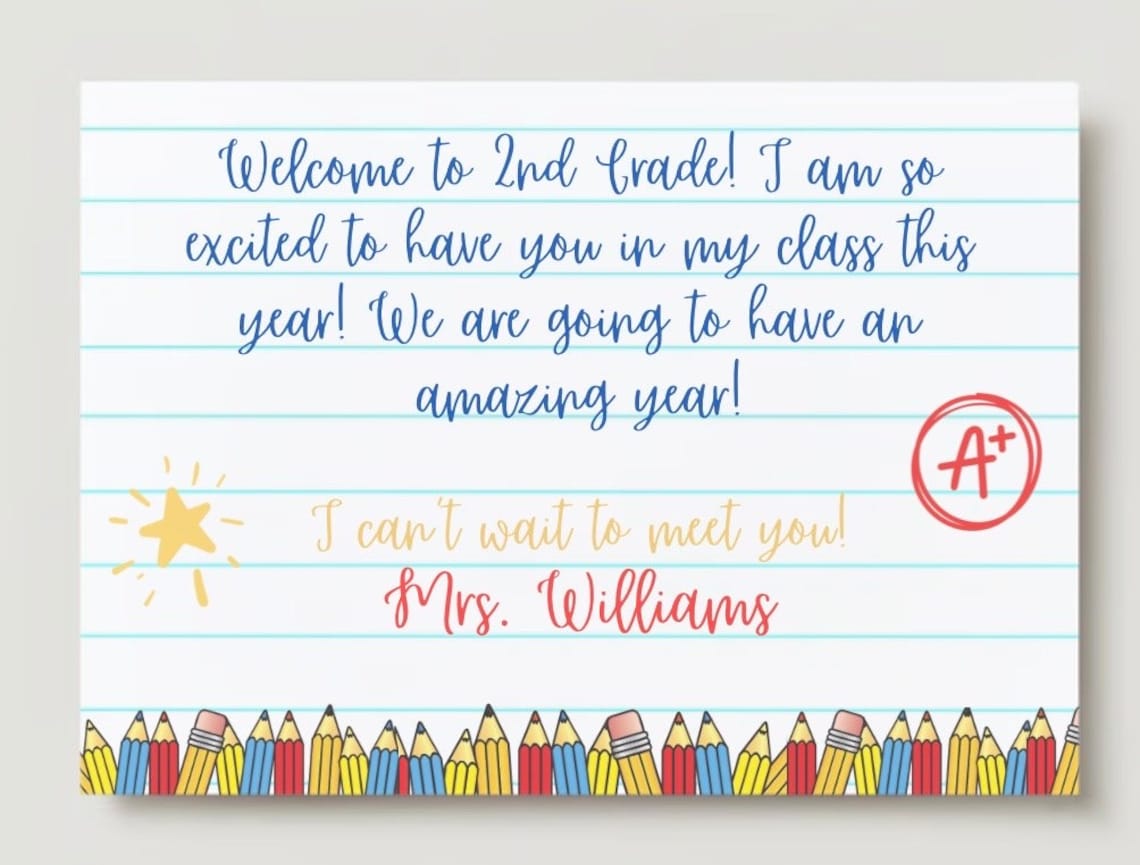 Welcome Back to School Card for Students - Etsy