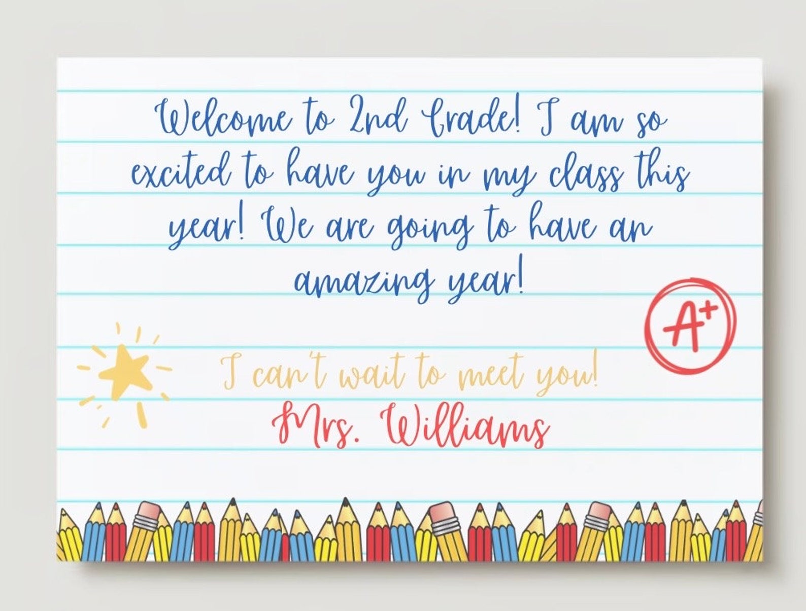 Welcome Back to School Card for Students - Etsy
