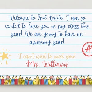 Welcome Back to School Card for Students - Etsy