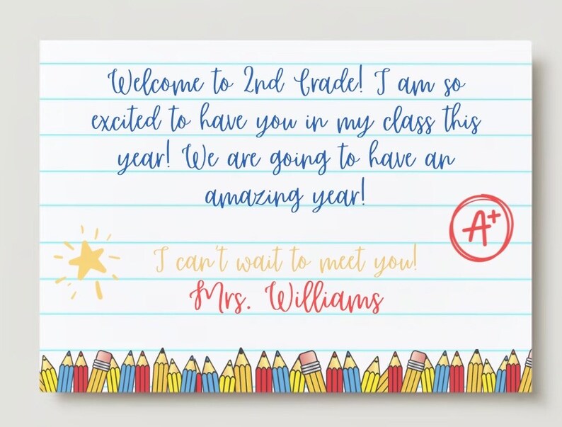Welcome Back to School Card for Students - Etsy