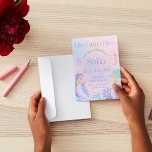 DIVE INTO FIVE Digital Invitations, Dive Into Five Invites, 5th ...