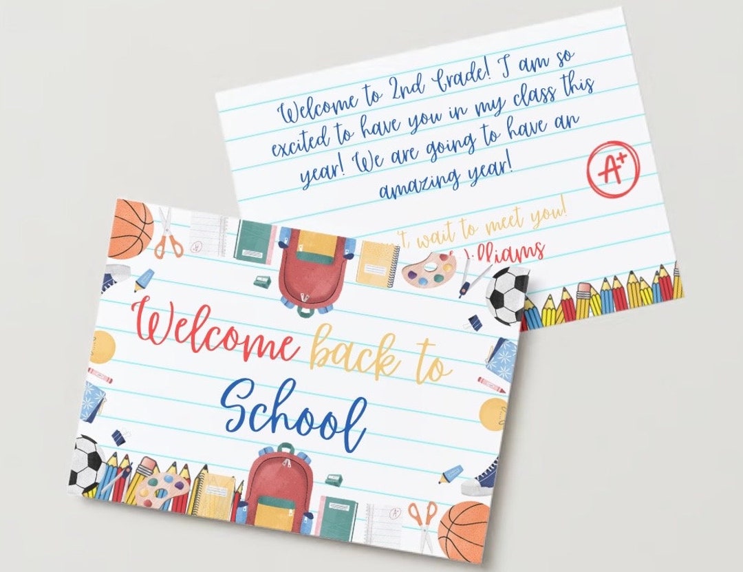 Welcome Back to School Card for Students - Etsy Canada