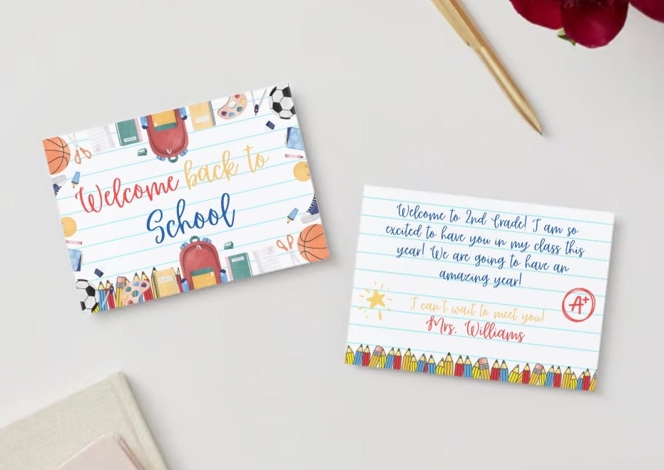 Welcome Back to School Card for Students - Etsy Canada