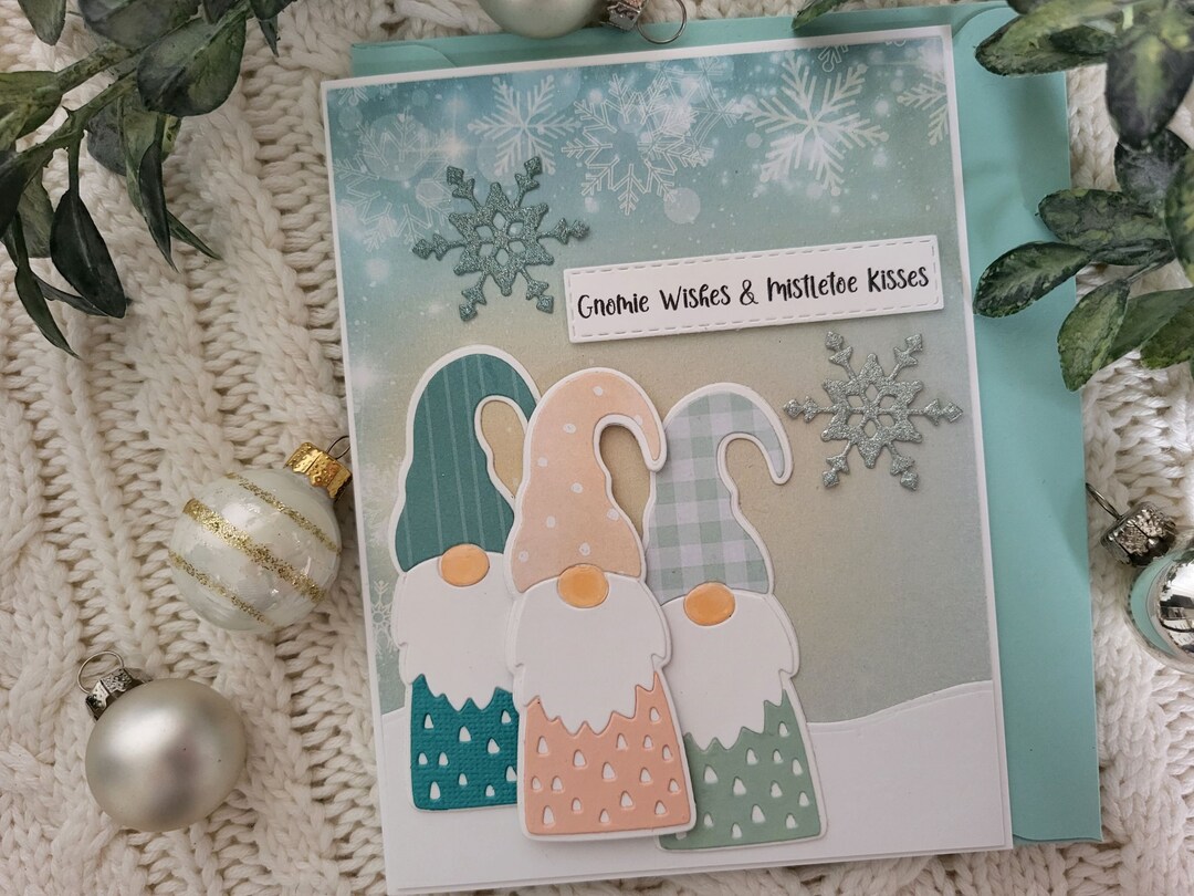 Handmade Christmas Card, Fun Gnome Christmas Card, From Our Gnome to ...