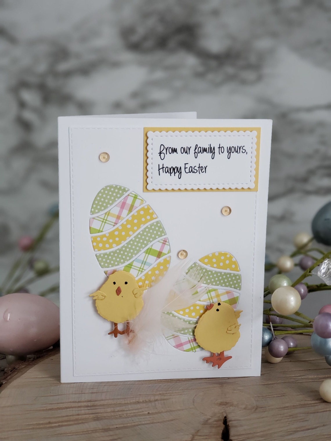 Handmade Easter Card, Easter Chick Card, Family Happy Easter Card, 3D ...