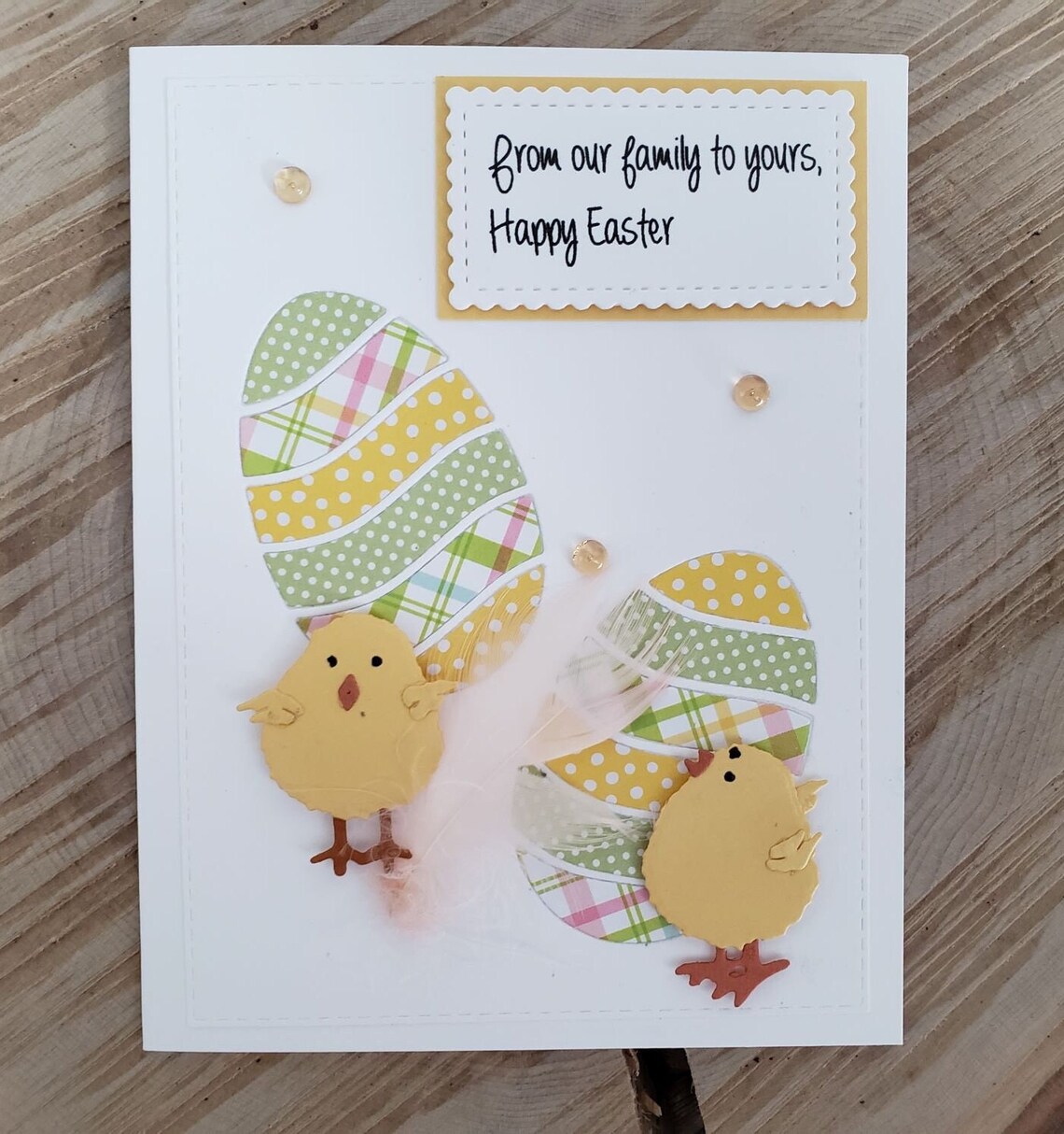 Handmade Easter Card, Easter Chick Card, Family Happy Easter Card, 3D ...
