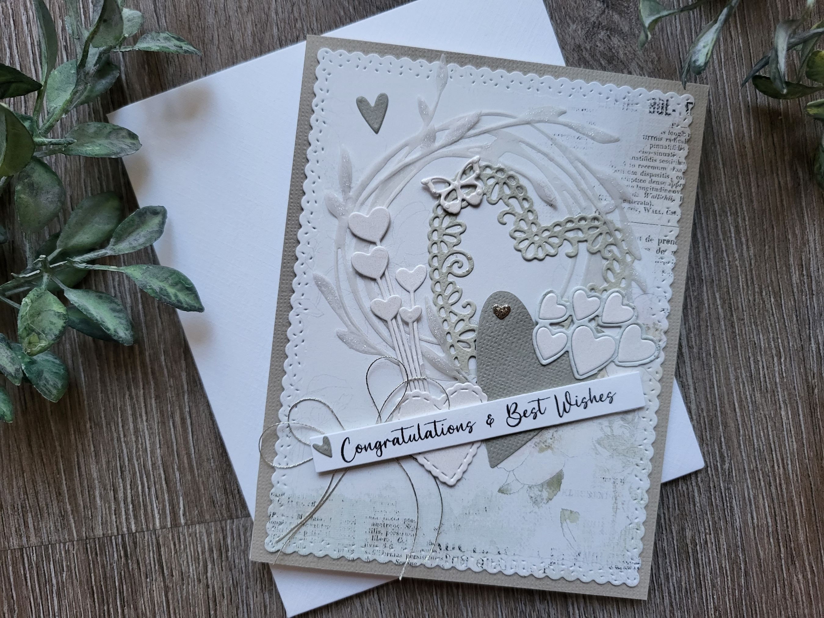 Embossed Wedding Congratulations Card Card for Special - Etsy