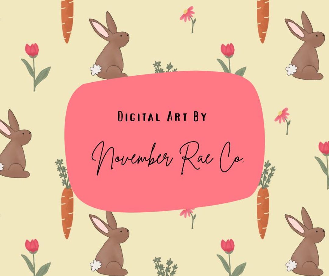 Easter Bunny Seamless Pattern | Cute Spring Digital Paper | Pastel ...