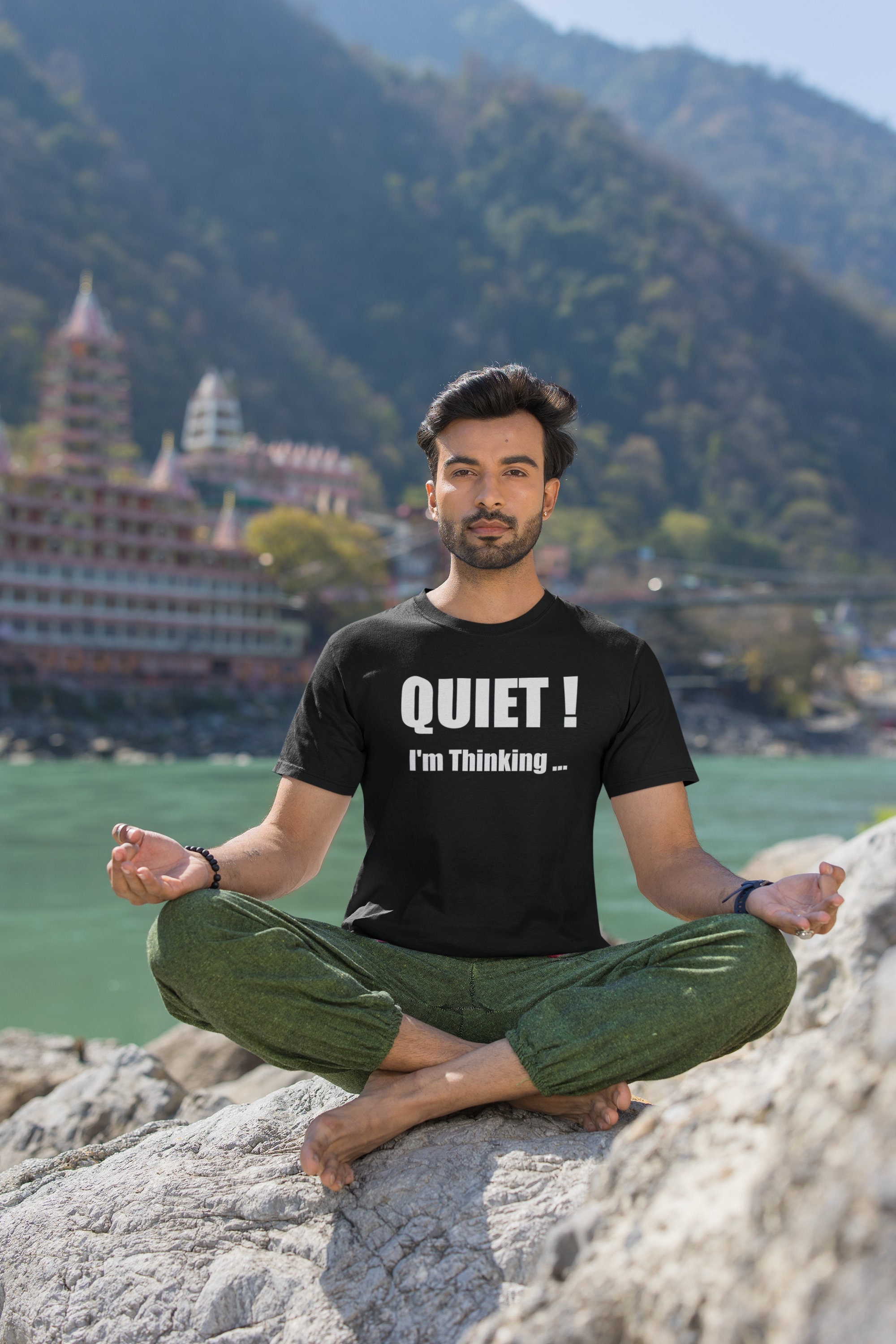 QUIET! I'm Thinking - Funny T-shirt, Thoughtful and Humorous QUIET ...