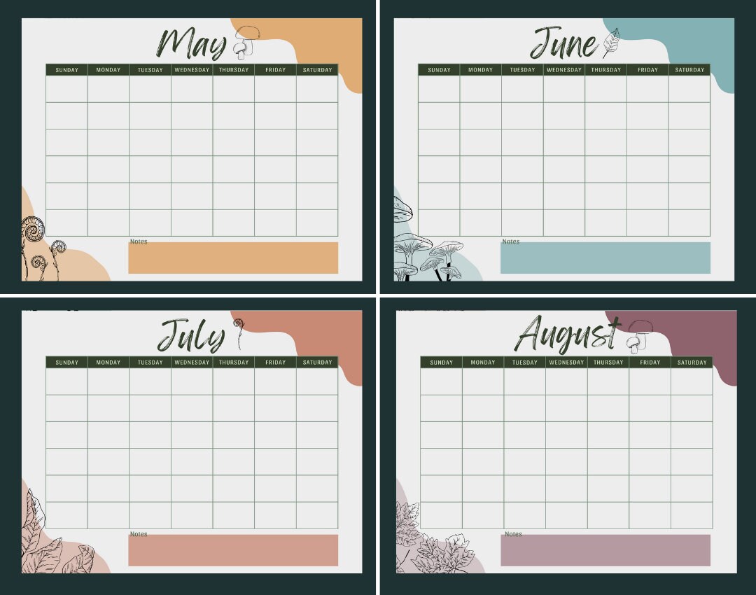 Digital Planner, Weekly & Monthly Spread - Autumn Theme - Etsy
