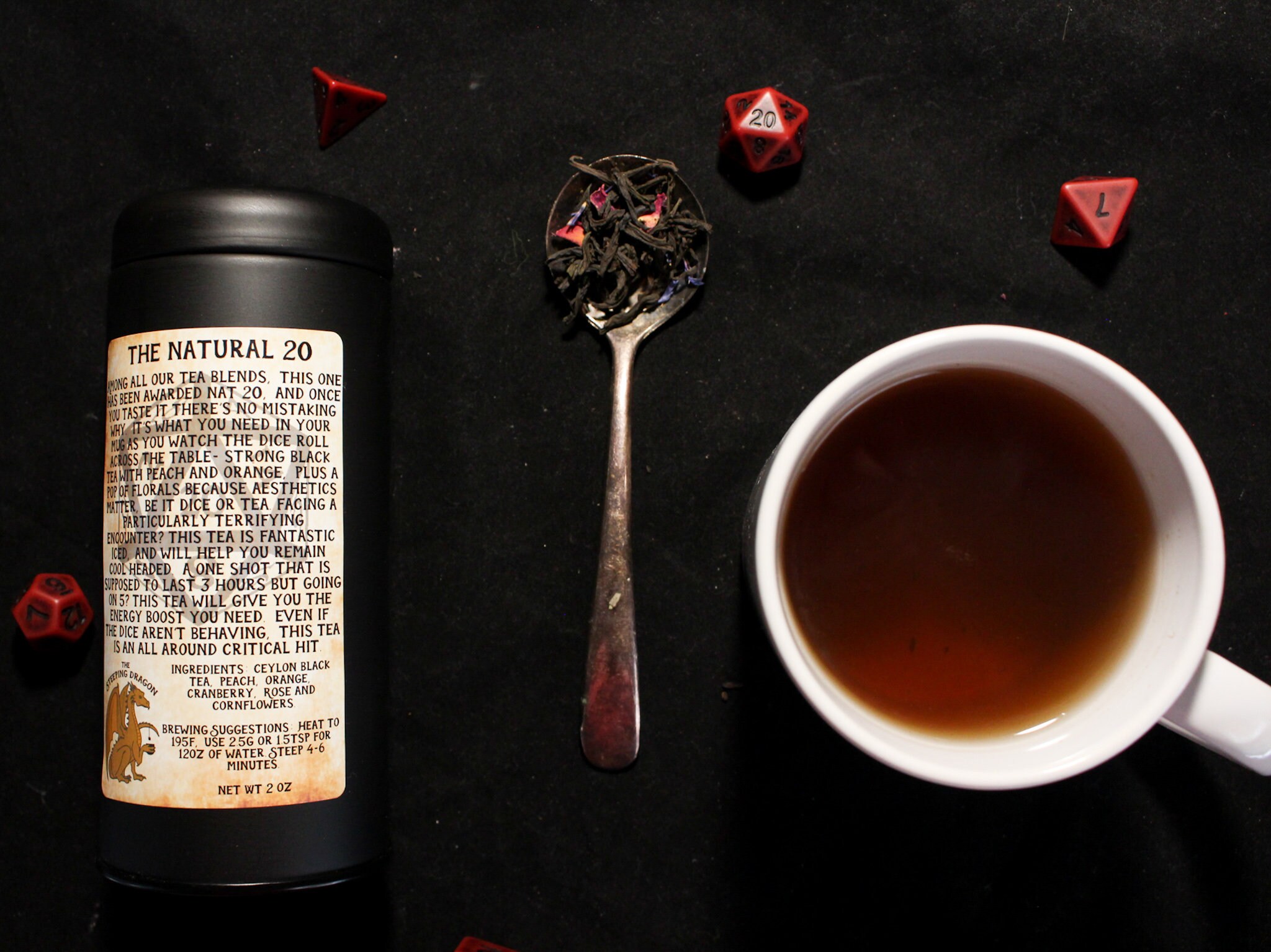 Natural 20 Loose Leaf Tea Dungeons and Dragons Inspired - Etsy
