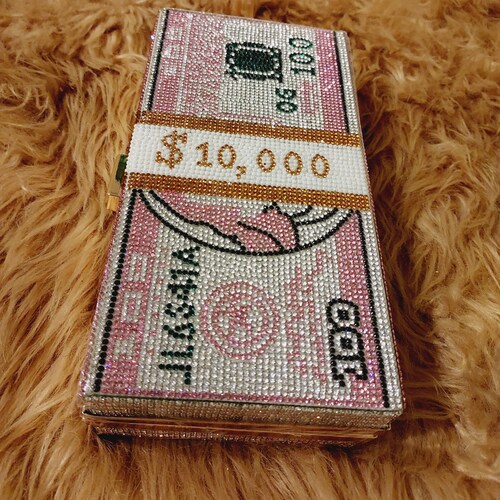 Crystal 100 Dollar Bill Handbag Money Clutch Money Bag - Etsy
