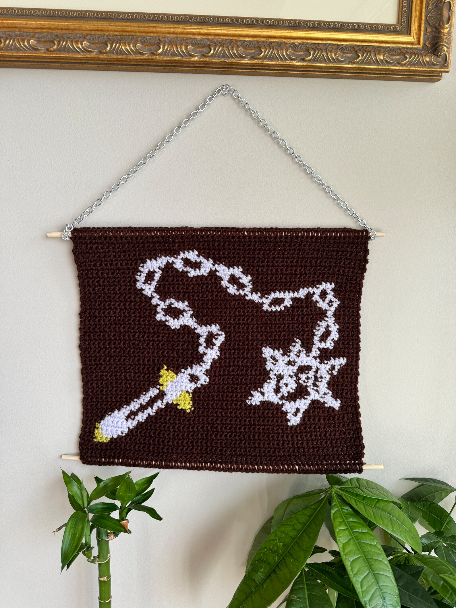 Medieval Flail Crochet Tapestry | Handmade Wall Art | Unique Home Decor ...