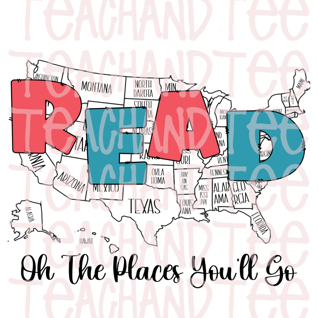 Read Across America, Map, Oh the Places You'll Go, Digital Download ...