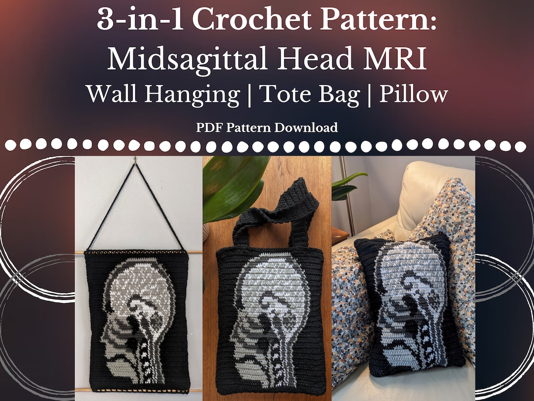 PATTERN: Midsagittal Head MRI- Tote, Tapestry, and Pillow - Etsy