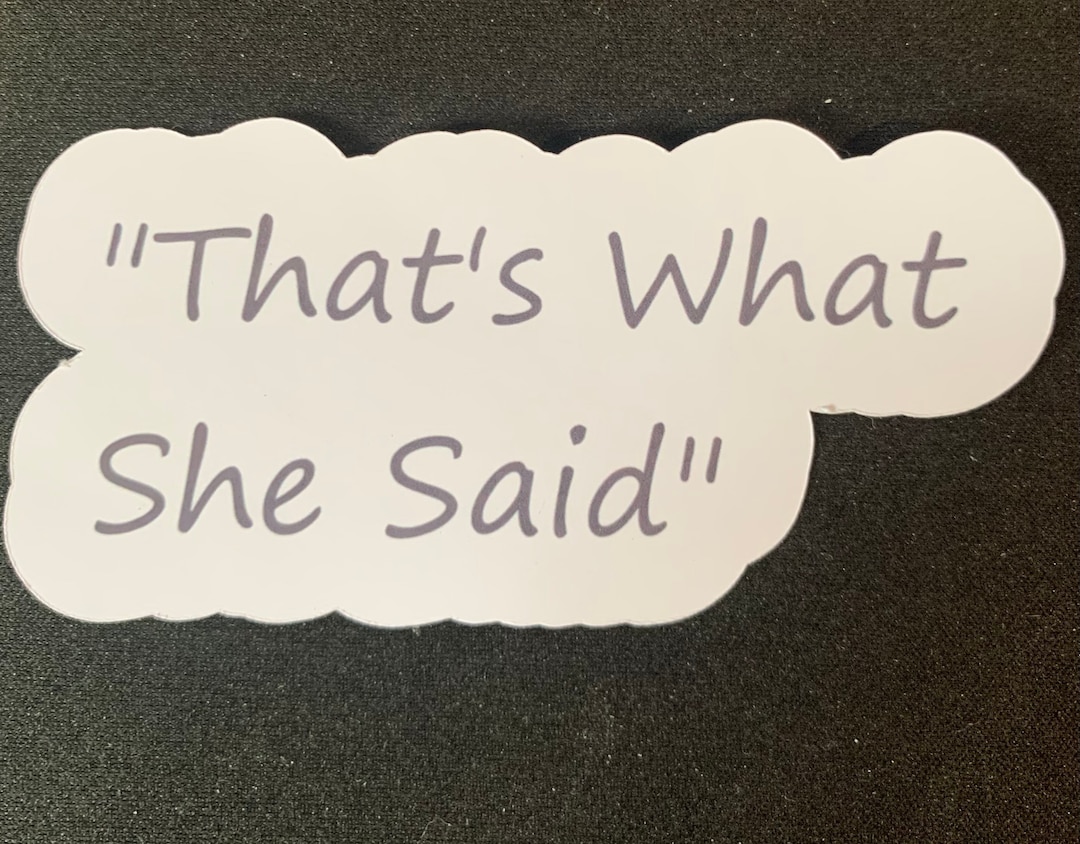 That’s What She Said Sticker - Etsy