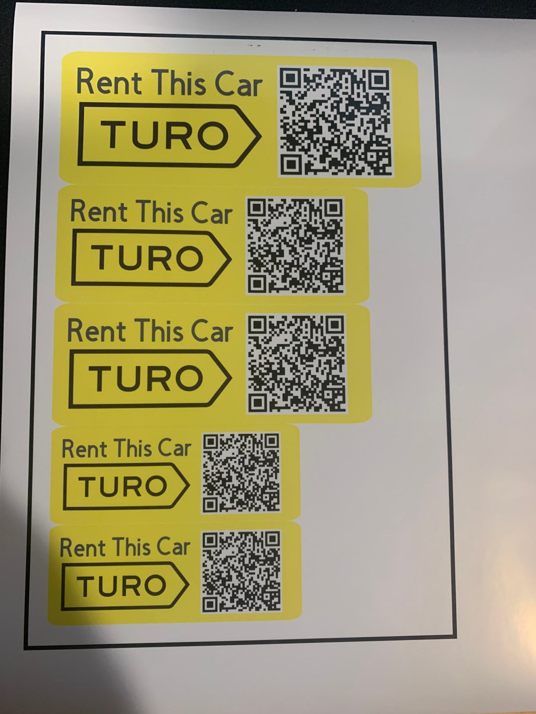 Rent This Car on Turo Sticker Set - Etsy