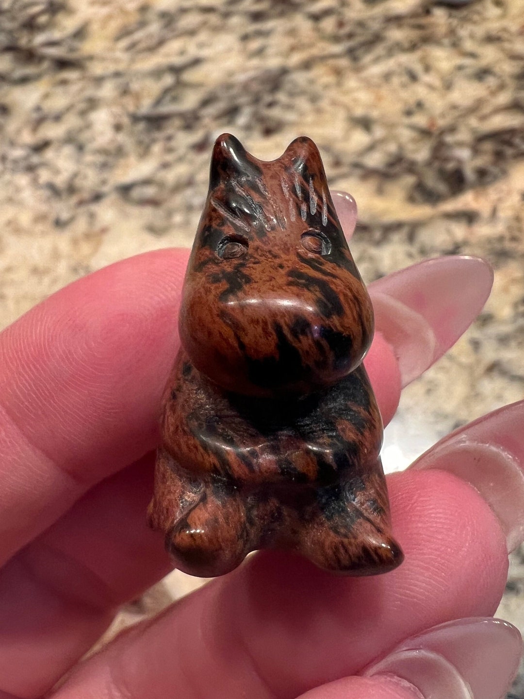 Red Obsidian Crystal Moomin 1 1/4 - Etsy