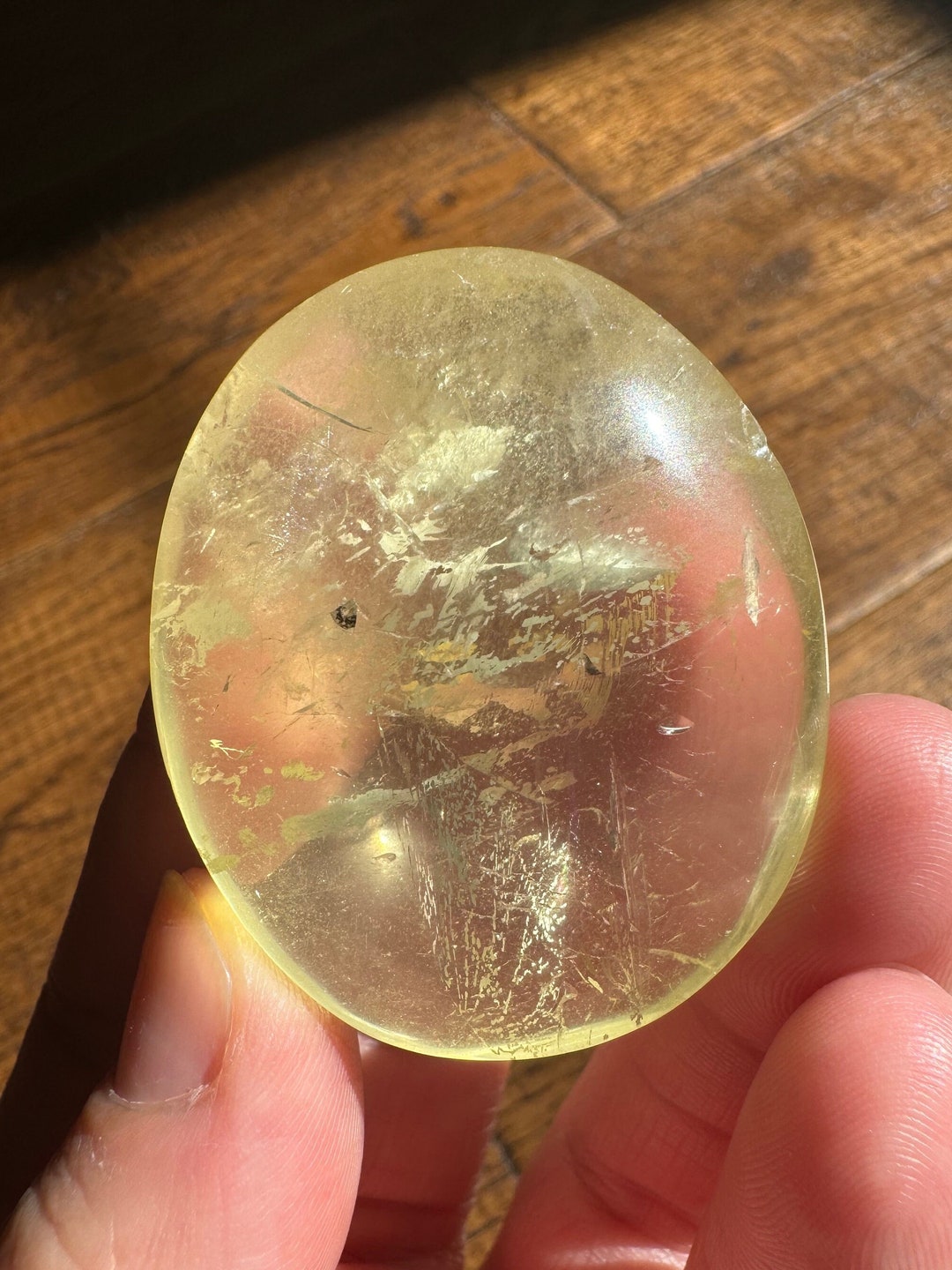 Citrine Palm Stone 1 3/4 with Natural Inclusion - Etsy