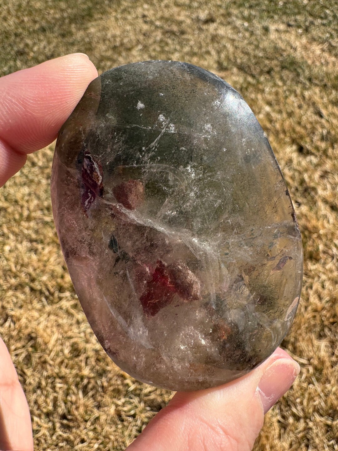 Garden Quartz Crystal Palm Stone 2 3/4” (with Natural Inclusions) - Etsy