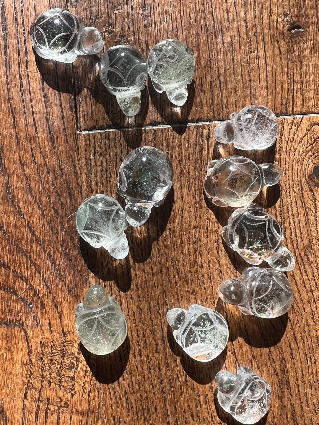 Mini Garden Quartz/ Lodolite Crystal Turtle Carving 7/81 set of 2 - Etsy