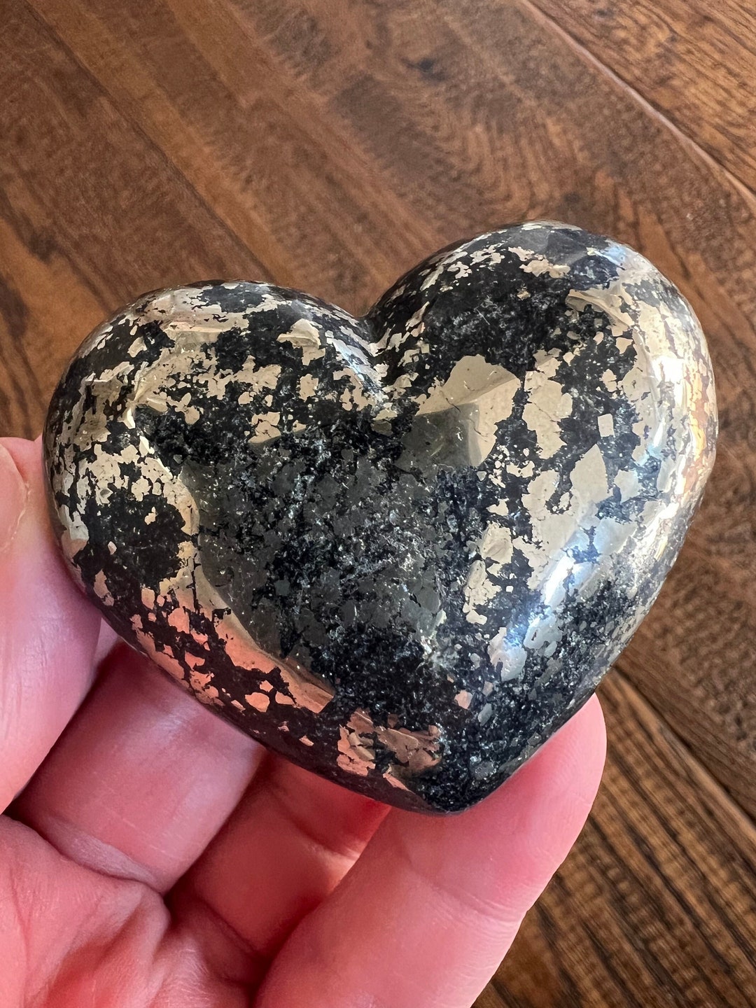 Pyrite Crystal Heart 1 3/4 - Etsy