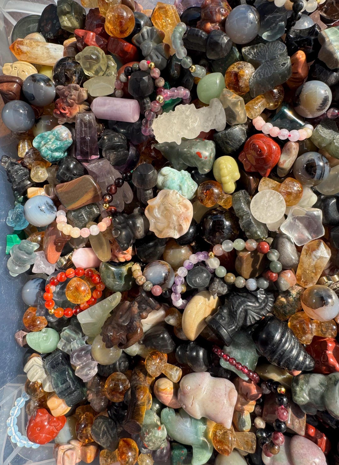 Crystal Confetti (all Mini and Small Carvings and No Tumbles) 15 Pieces ...