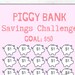 Piggy Bank Savings Challenge Mini Savings Challenge Money - Etsy