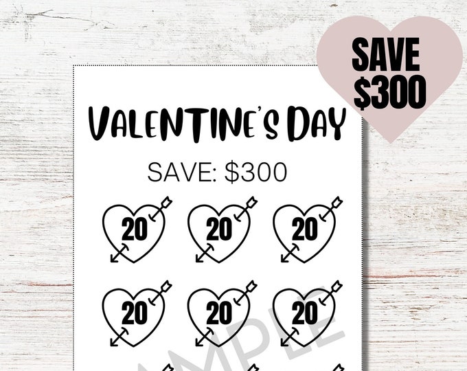 Valentine's Day Savings Challenge, Mini Savings Challenge, Money ... Valentine's Day Savings Challenge, Mini Savings Challenge, Money ...