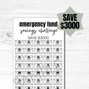 Emergency Fund Savings Challenge, Mini Savings Challenge, Money ...