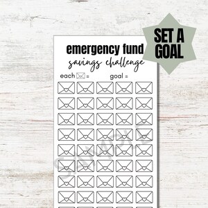 Emergency Fund Savings Challenge, Mini Savings Challenge, Money ...