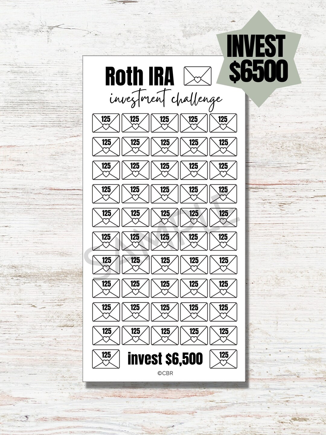 Roth IRA Savings Challenge Mini Savings Challenge Money - Etsy