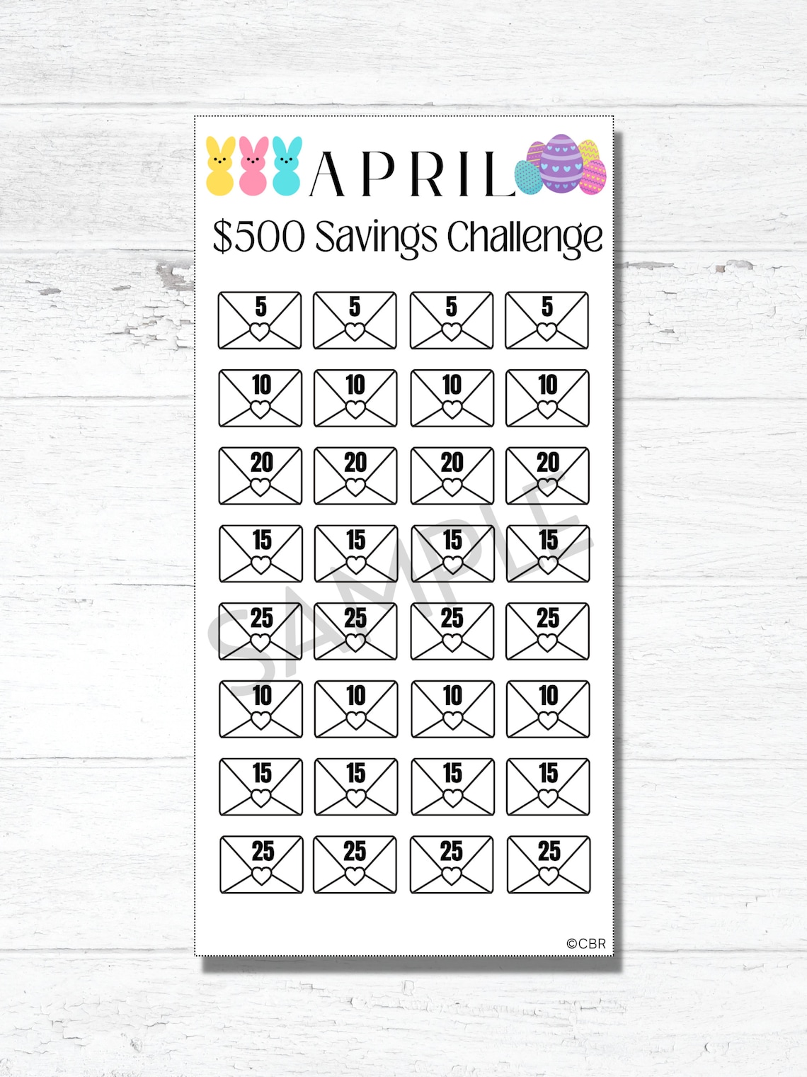 April Savings Challenge, Mini Savings Challenge, Money Challenge, A6 ...
