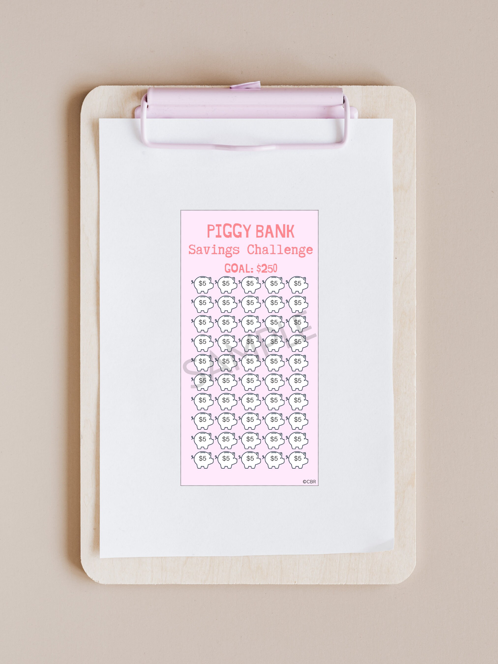 Piggy Bank Savings Challenge, Mini Savings Challenge, Money Challenge ...