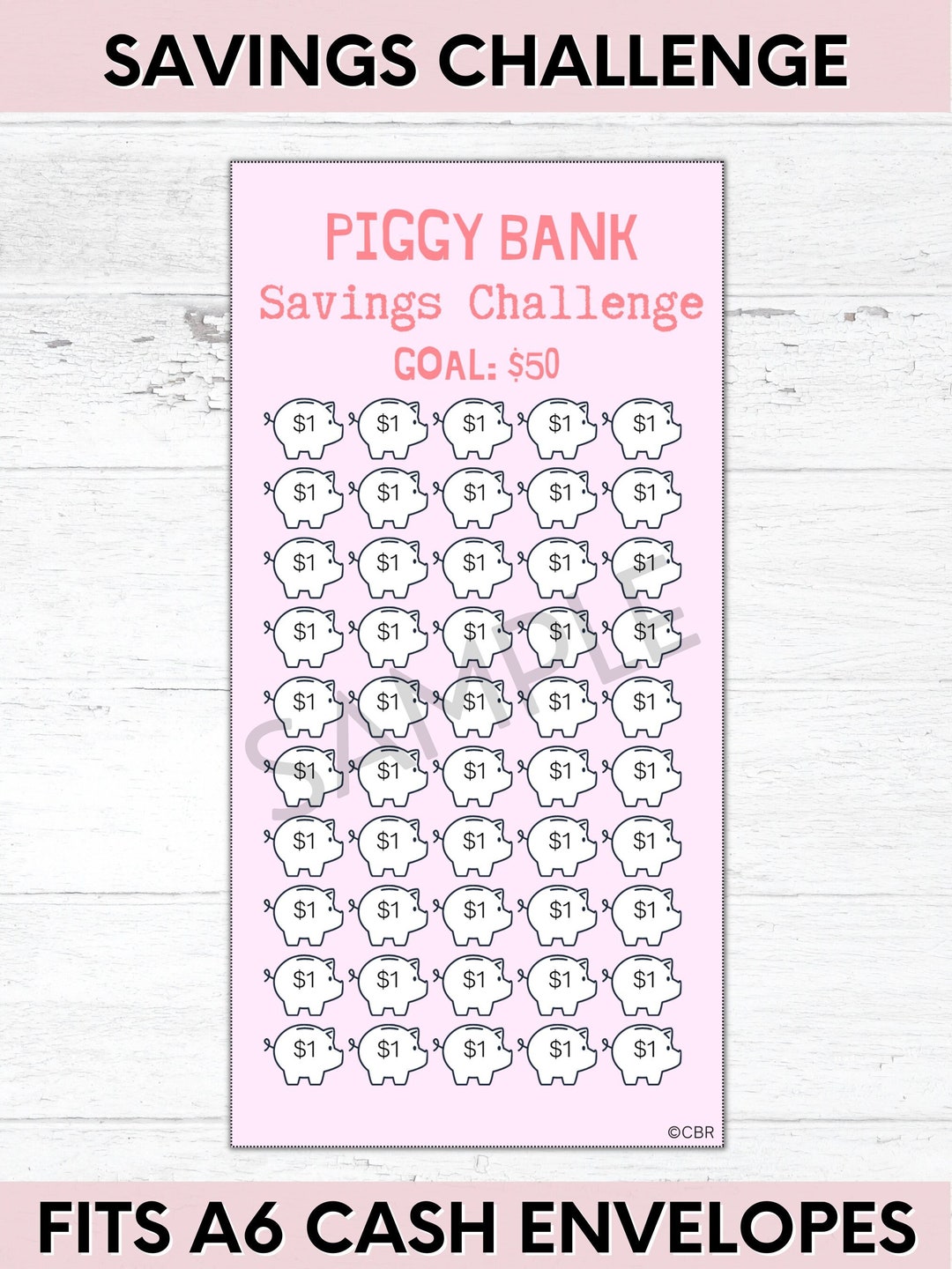 Piggy Bank Savings Challenge, Mini Savings Challenge, Money Challenge ...