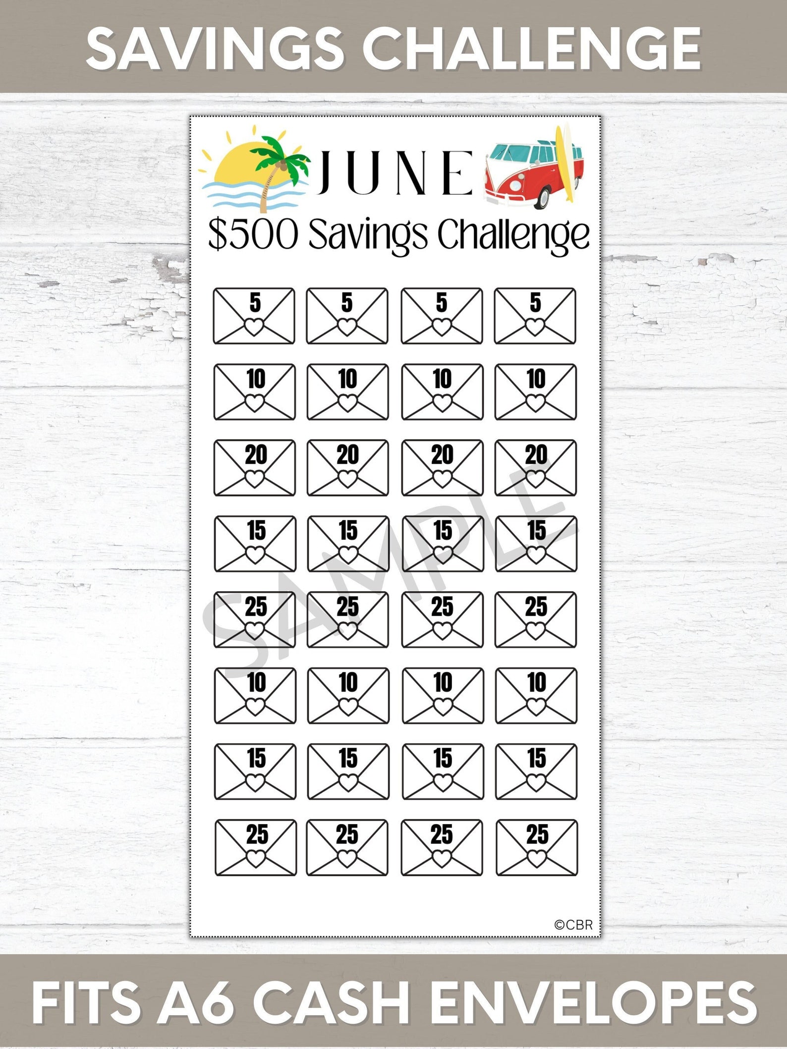 June Savings Challenge, Mini Savings Challenge, Money Challenge, A6 ...