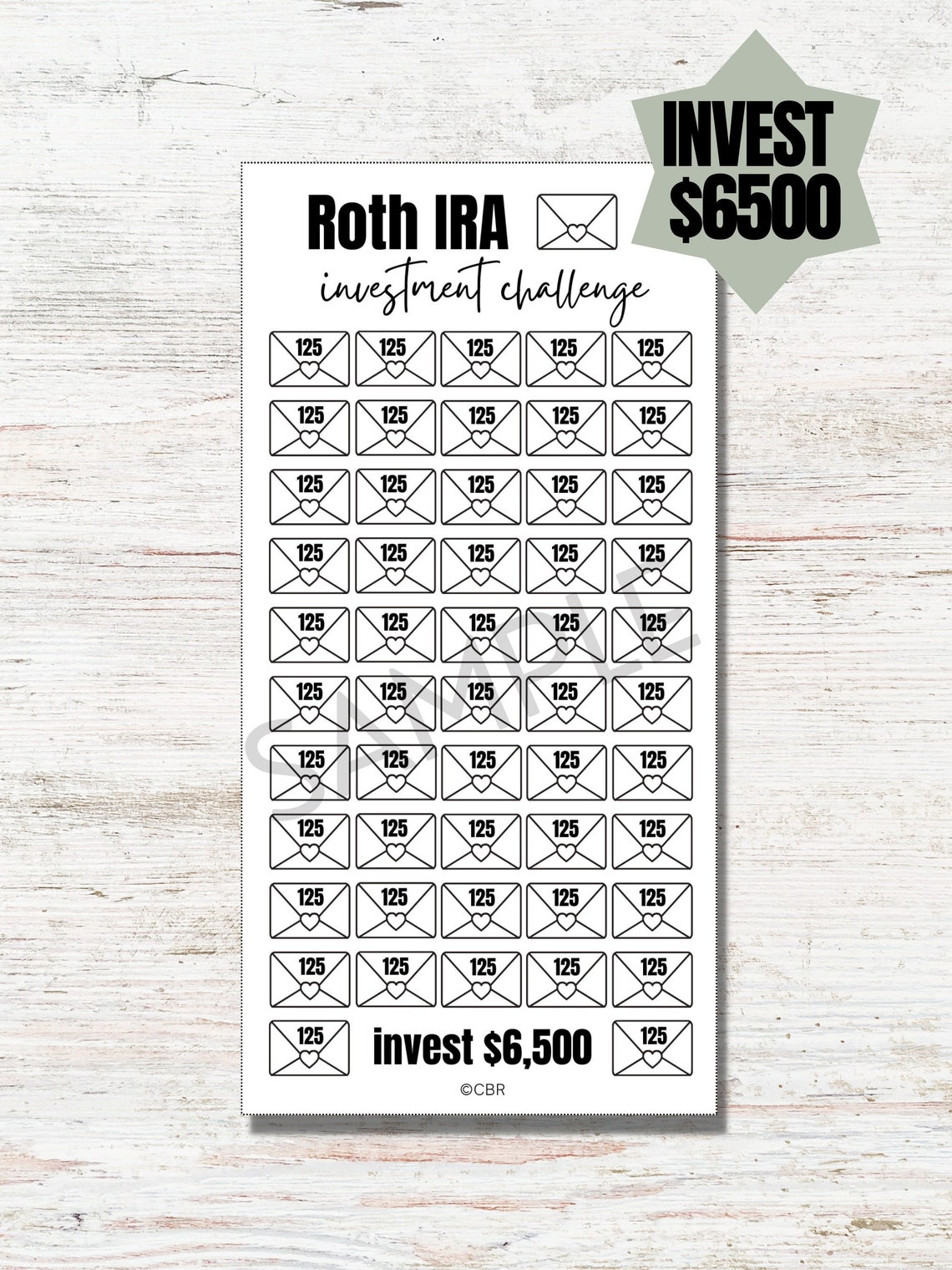 Roth IRA Savings Challenge Mini Savings Challenge Money - Etsy
