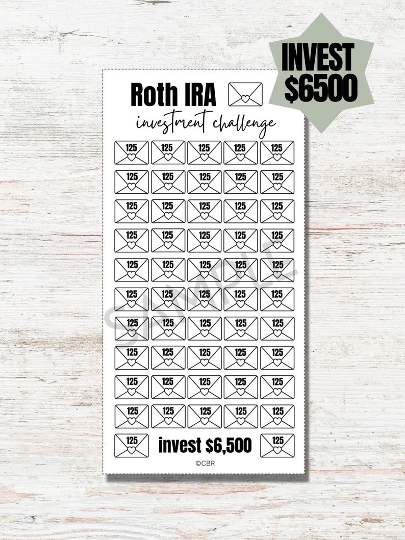 Roth IRA Savings Challenge Mini Savings Challenge Money - Etsy