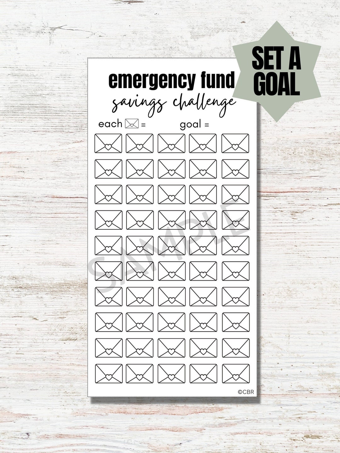 Emergency Fund Savings Challenge, Mini Savings Challenge, Money ...