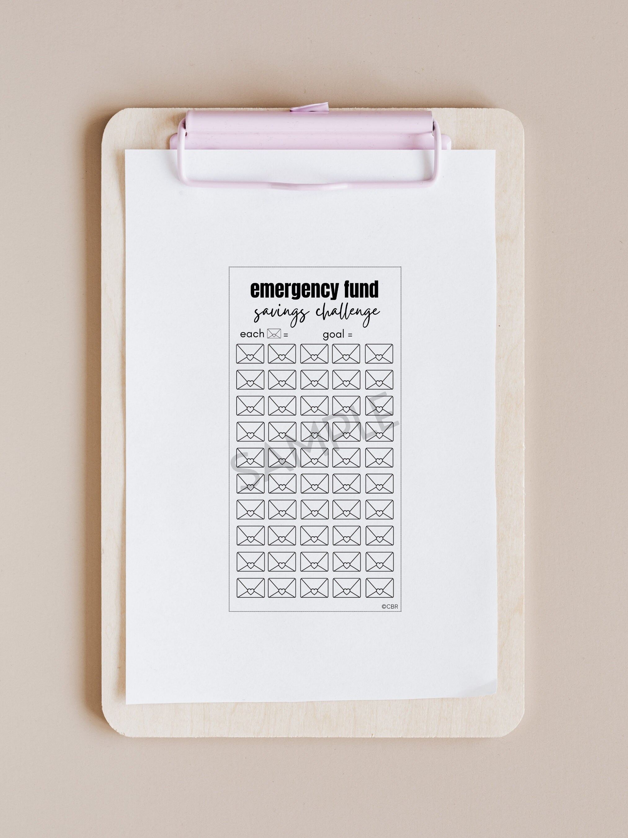 Emergency Fund Savings Challenge, Mini Savings Challenge, Money ...
