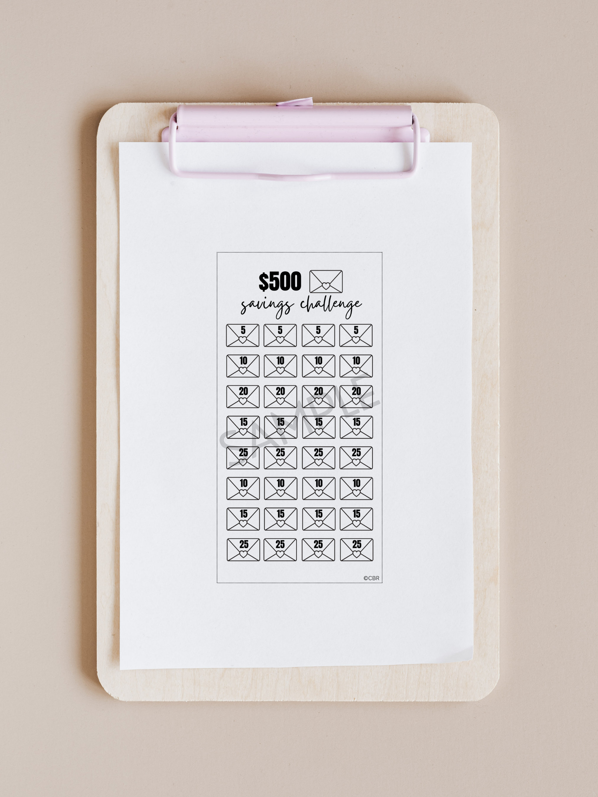 500 Dollar Savings Challenge, Mini Savings Challenge, Money Challenge ...