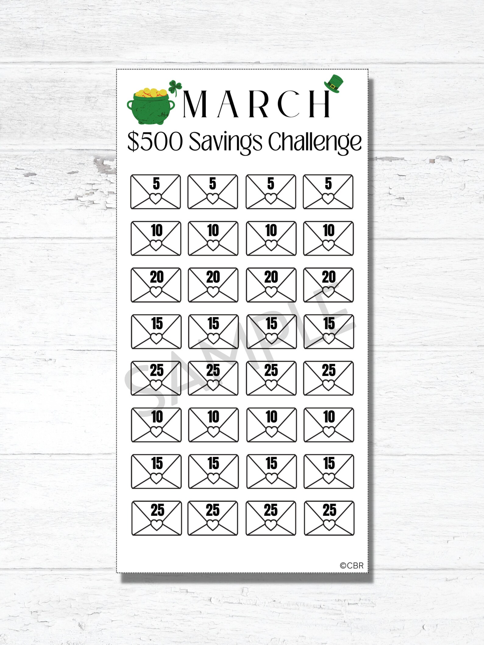 March Savings Challenge, Mini Savings Challenge, Money Challenge, A6 ...