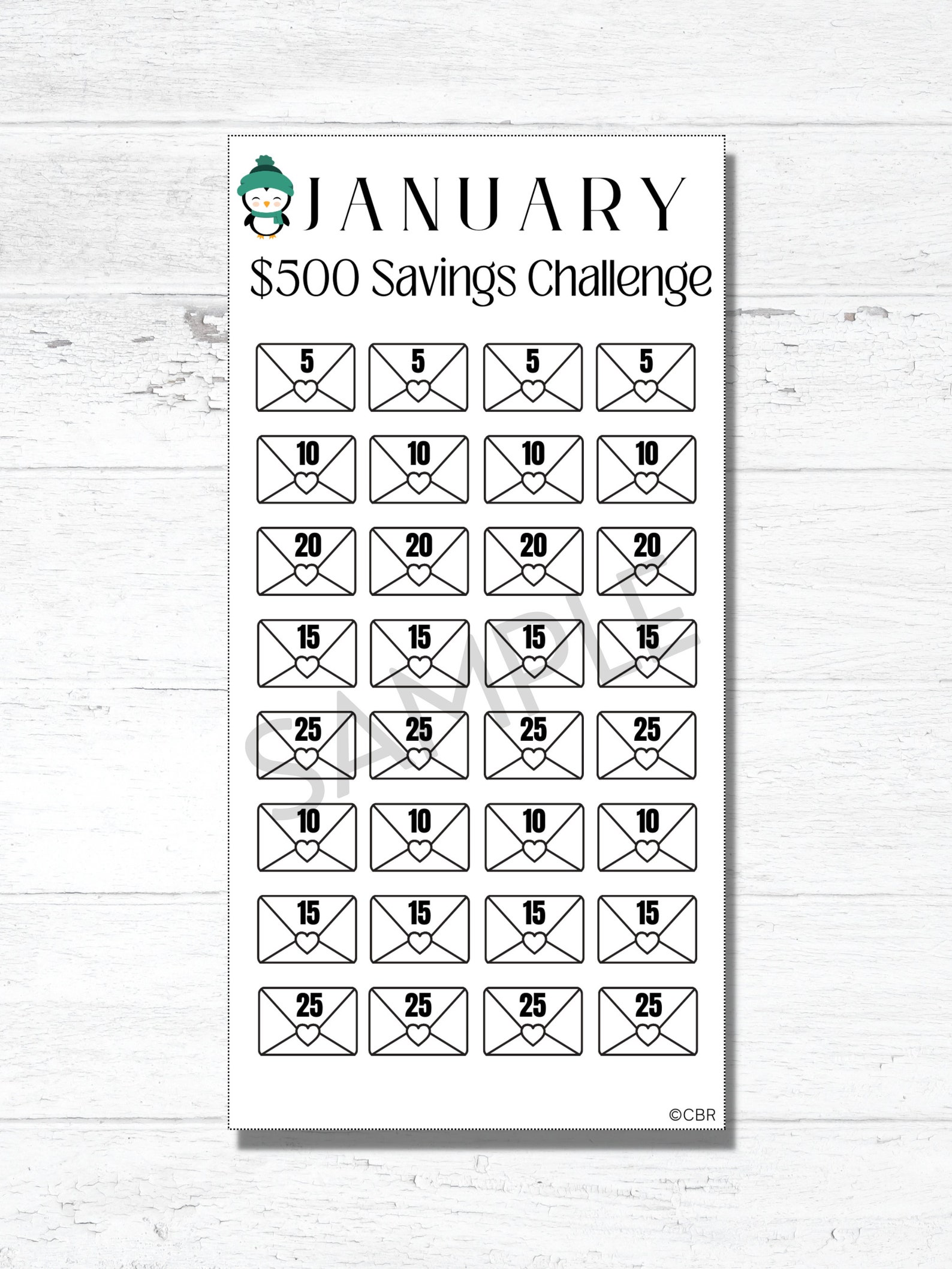 January Savings Challenge, Mini Savings Challenge, Money Challenge, A6 ...
