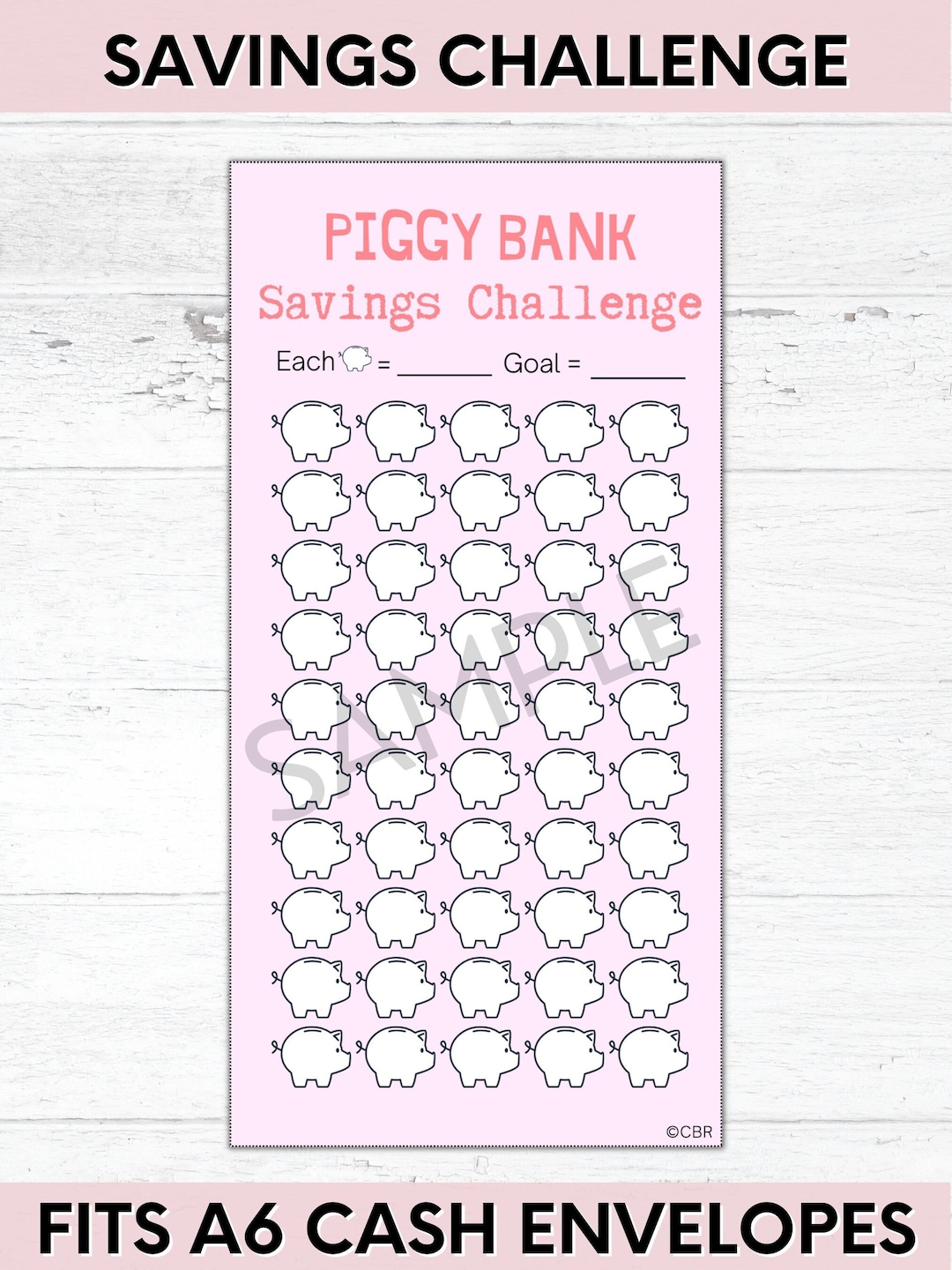 Piggy Bank Savings Challenge, Mini Savings Challenge, Money Challenge ...