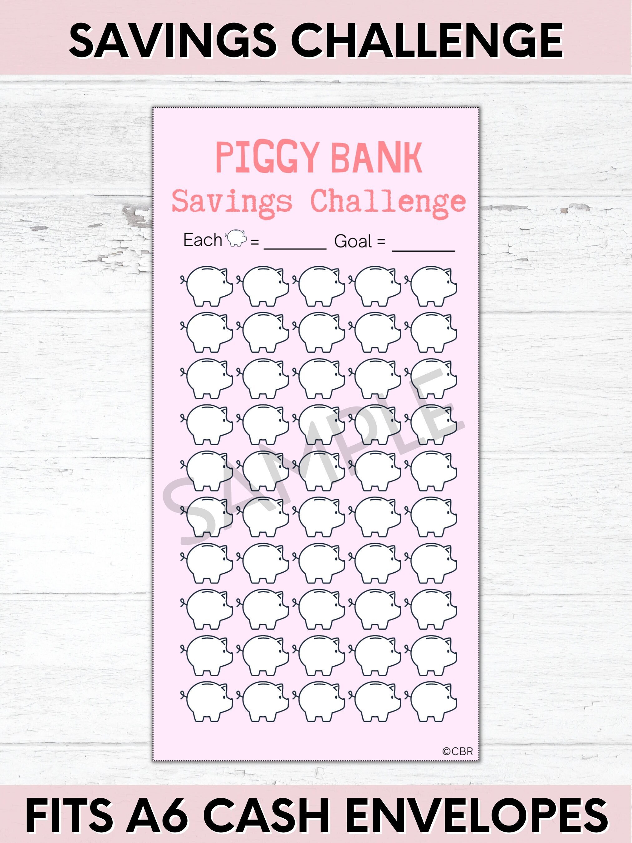 Piggy Bank Savings Challenge Mini Savings Challenge Money - Etsy