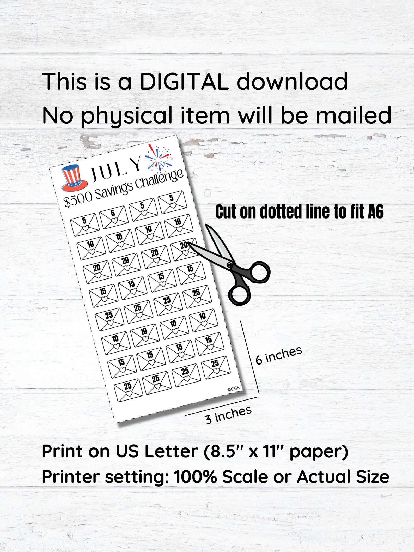 July Savings Challenge, Mini Savings Challenge, Money Challenge, A6 ...