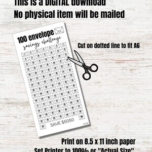 100 Envelope Challenge, Mini Savings Challenge, Money Challenge, A6 ...