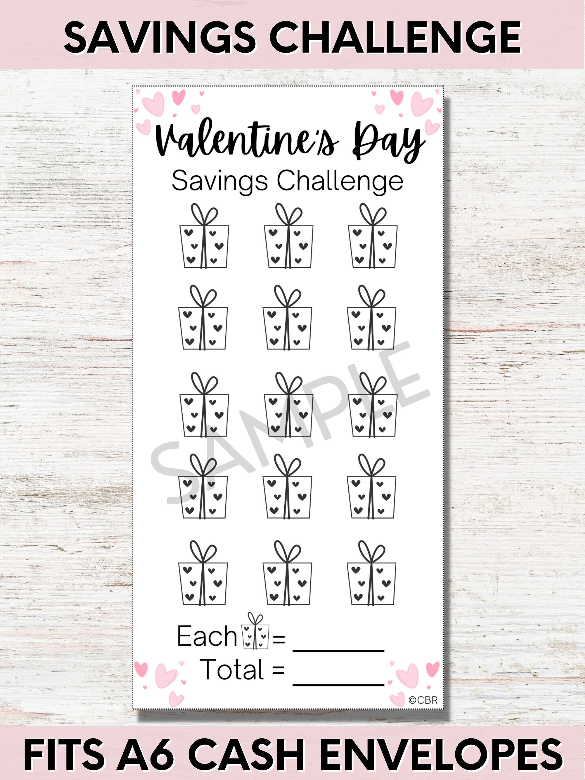 Valentine's Day Savings Challenge Mini Savings Challenge - Etsy