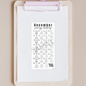 December Savings Challenge, Mini Savings Challenge, Money Challenge, A6 ...